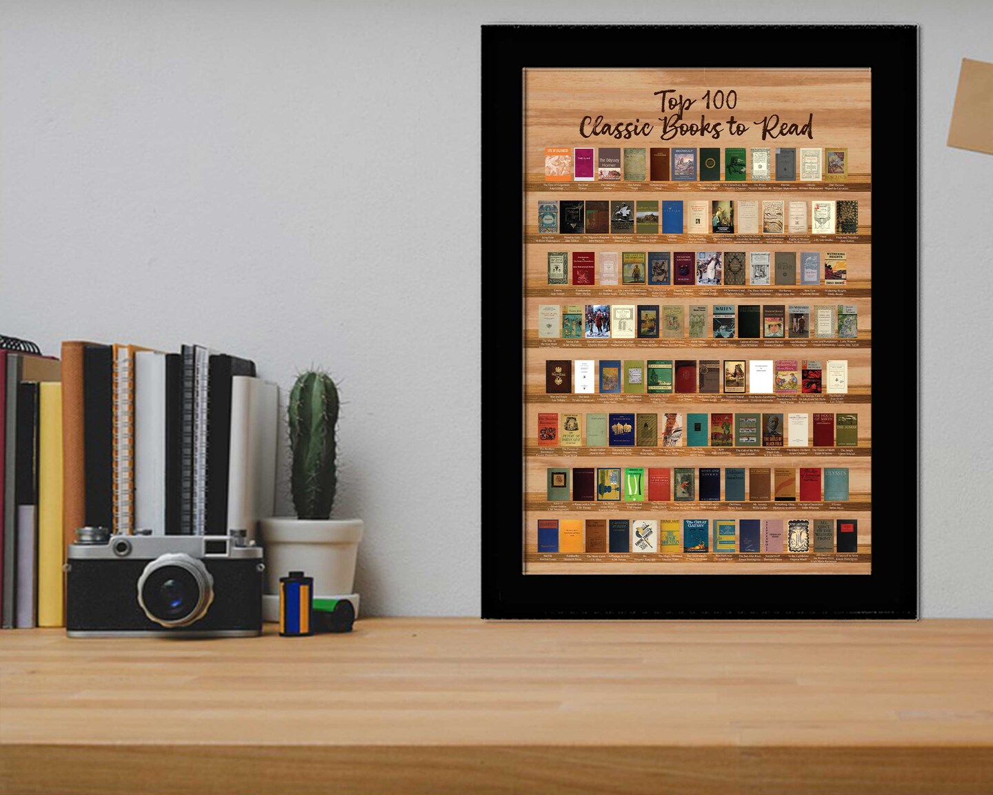 Classic Books Push Pin Tracker - Top 100 Classic Books to Read ...