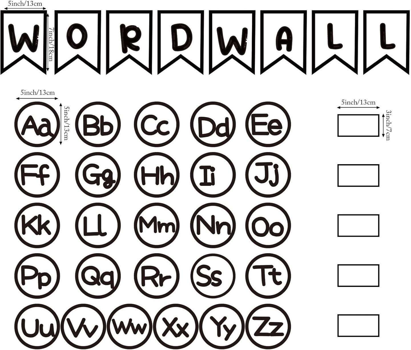 84Pcs Black & White Word Wall Bulletin Board Set | Michaels