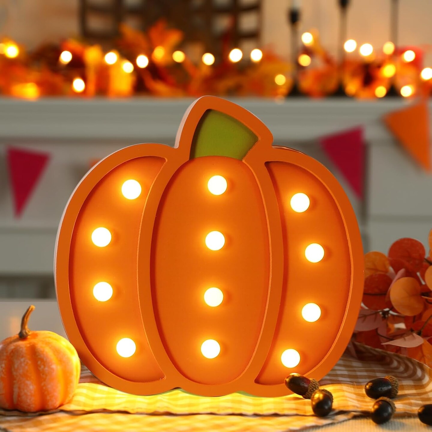 Pumpkins with Light Tabletop Decor | Michaels