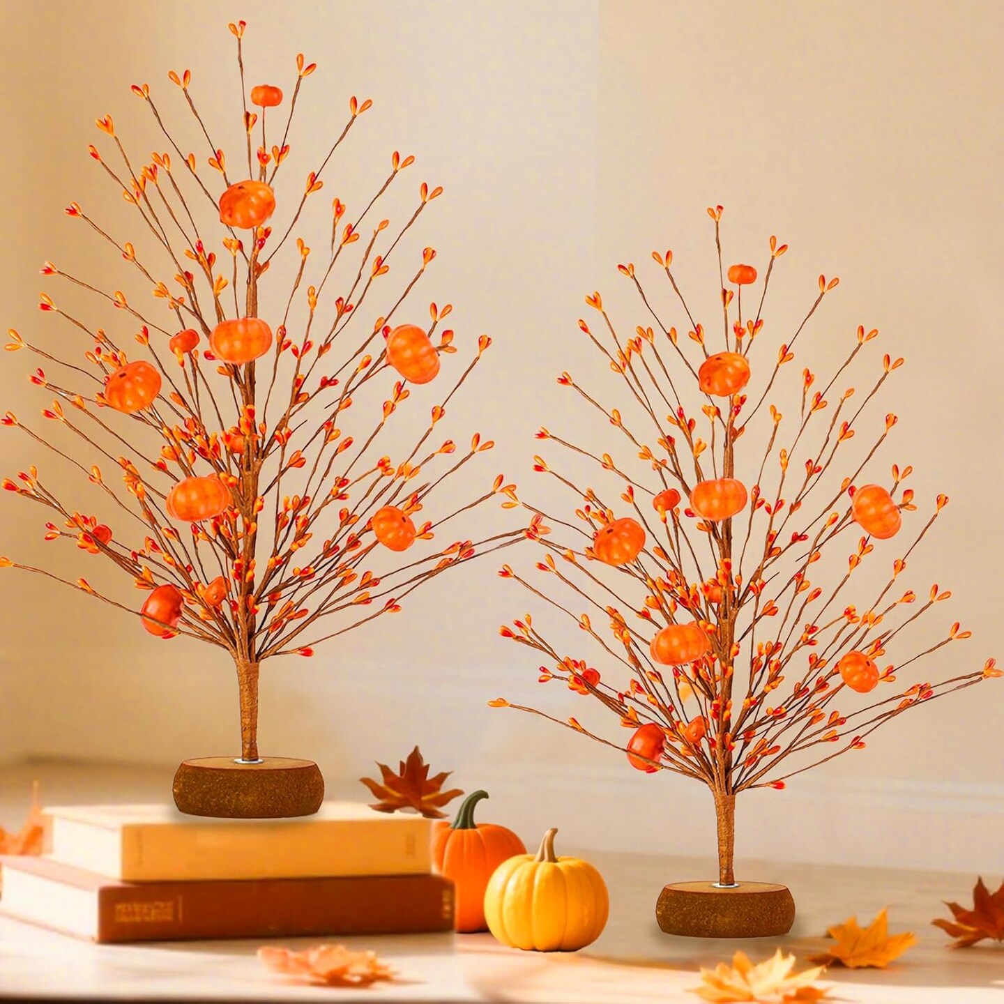 2 Pack Artificial Tabletop Fall Tree for Decor | Michaels