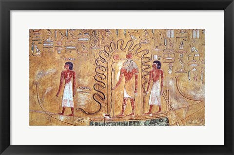 Framed Art The sun god Ra in his solar barque Wall Decor 18x24 Artwork ...