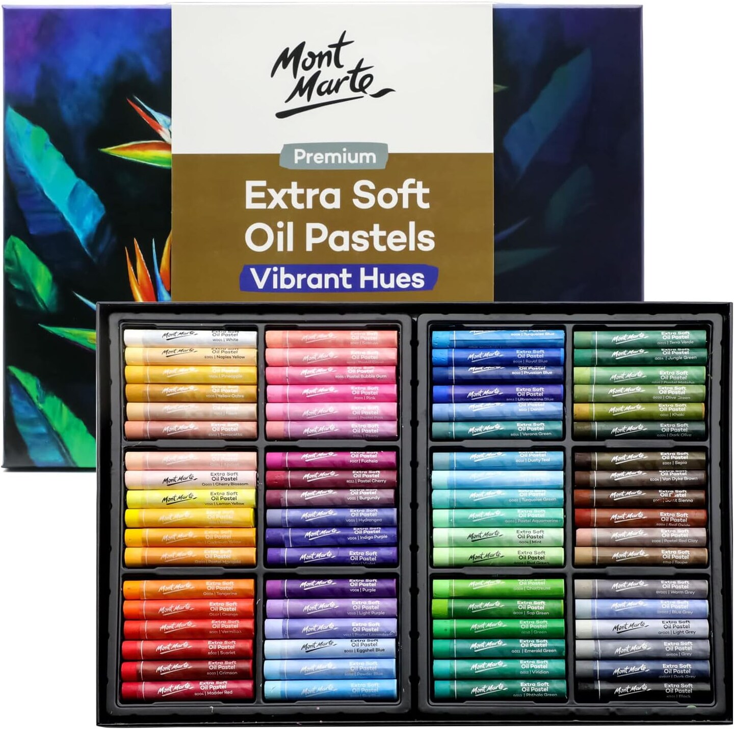 Extra Soft Oil Pastels 72pc, Assorted Bright Colors, Vibrant and ...