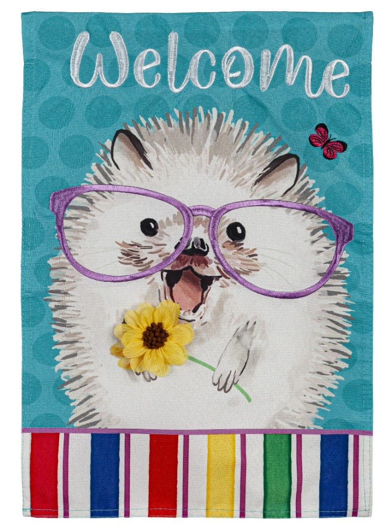 Hedgehog Pal Garden Flag 2 Sided Welcome | Michaels