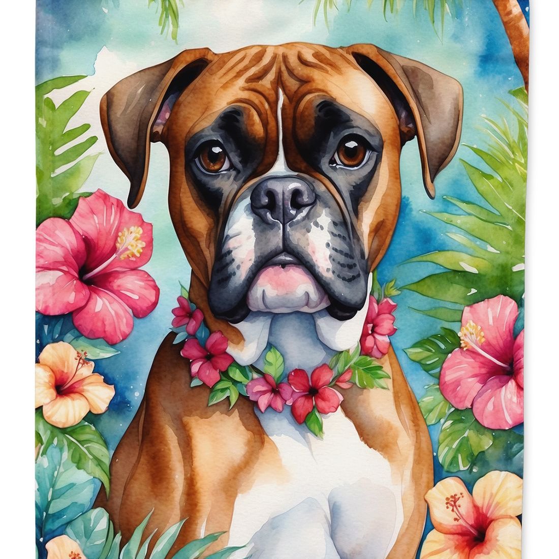 Edge Collections - 28" X 40" - Multicolor - Boxer Luau Large Porch ...