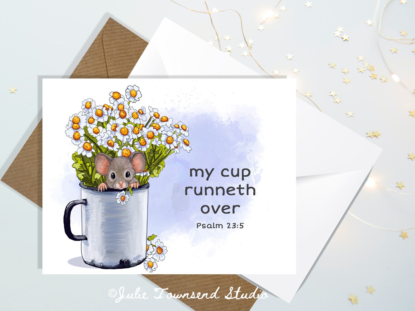 A2 CARD SET - My Cup Runneth Over - Sweet Mouse in a Vintage Cup ...