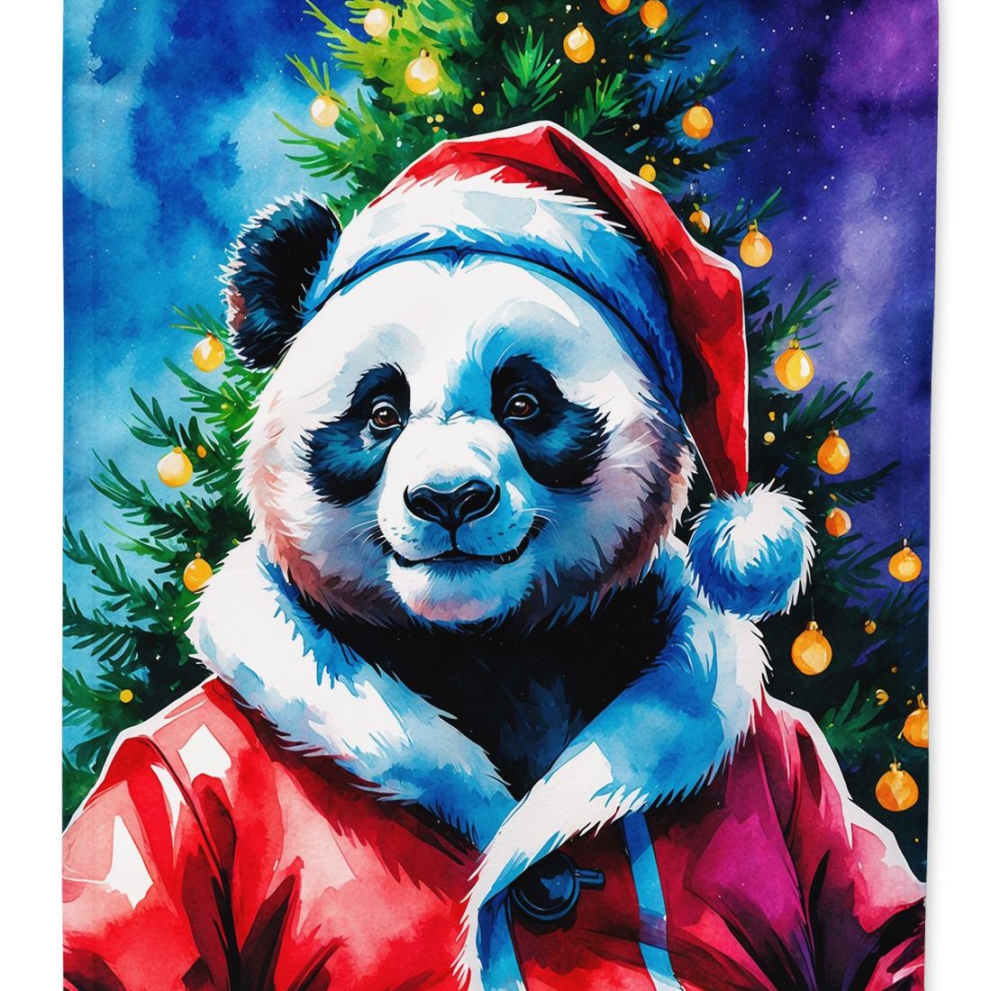 Edge Collections - 28" X 40" - Multicolor - Panda Christmas Large Porch ...