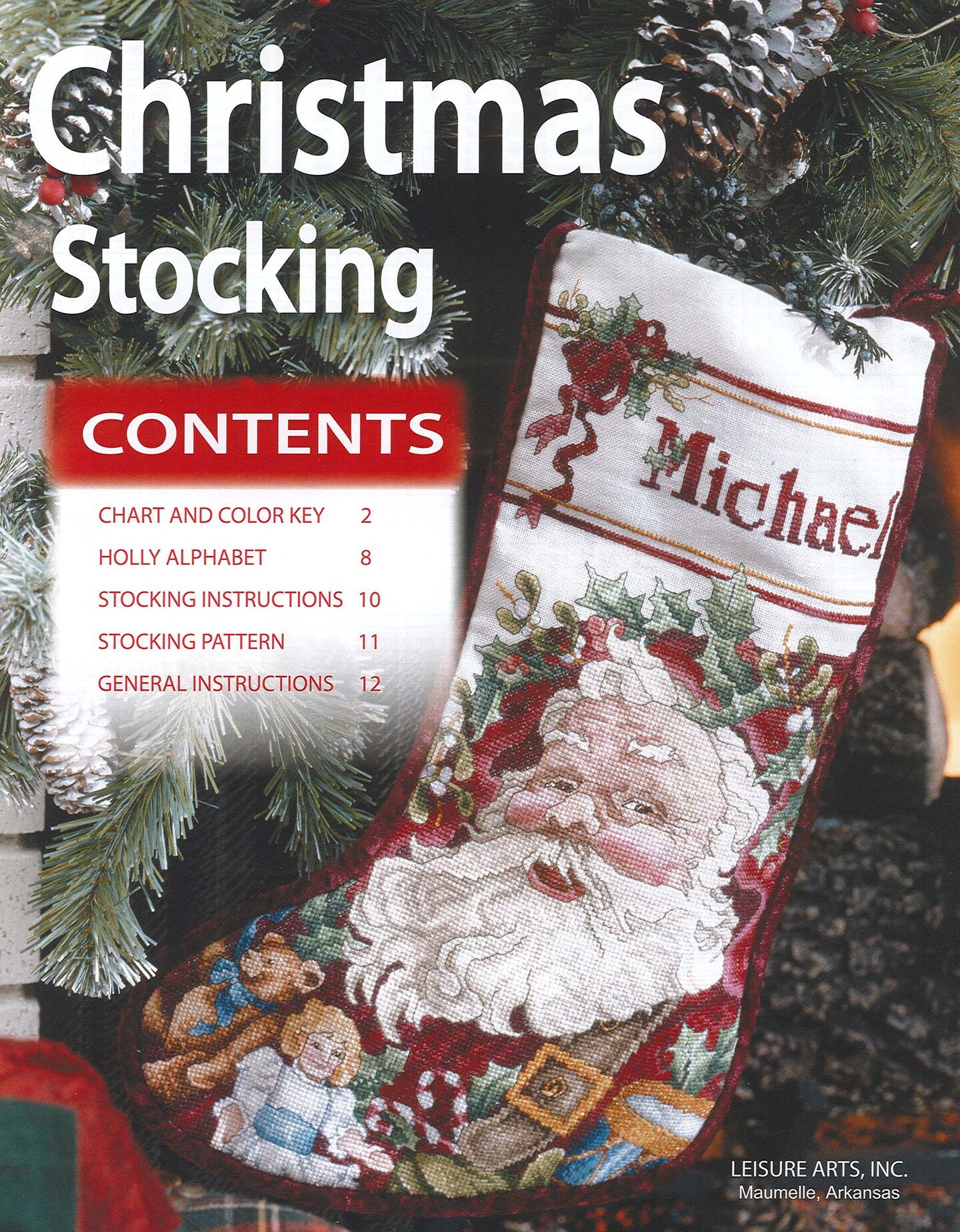Leisure Arts Christmas Stocking Cross Stitch Book | Michaels