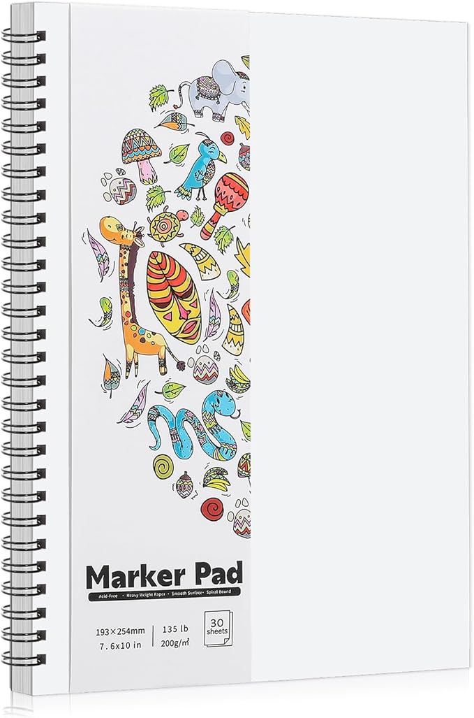 30 Sheets 7.6×10in Double Sided Bleedproof Marker Sketchbook | Michaels