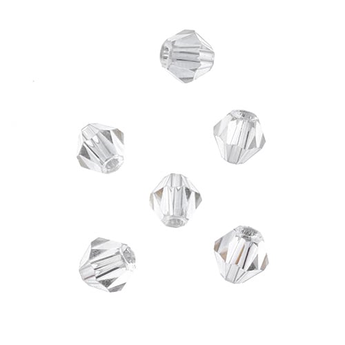 Crystal Lane DIY 2-Strand 7in Transparent Finish Glass Bicone Bead ...