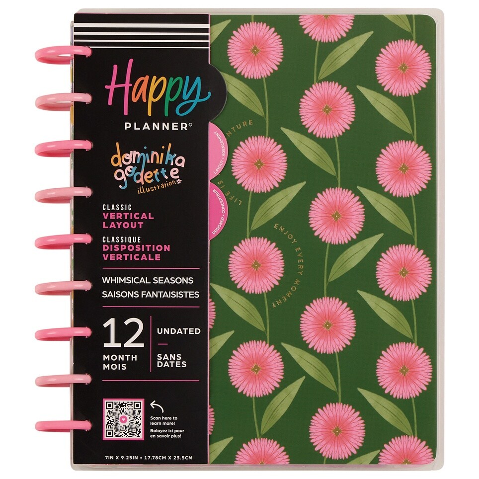 Happy Planner 12-Month Undated Classic Disc Bound Planner-Whimsical ...