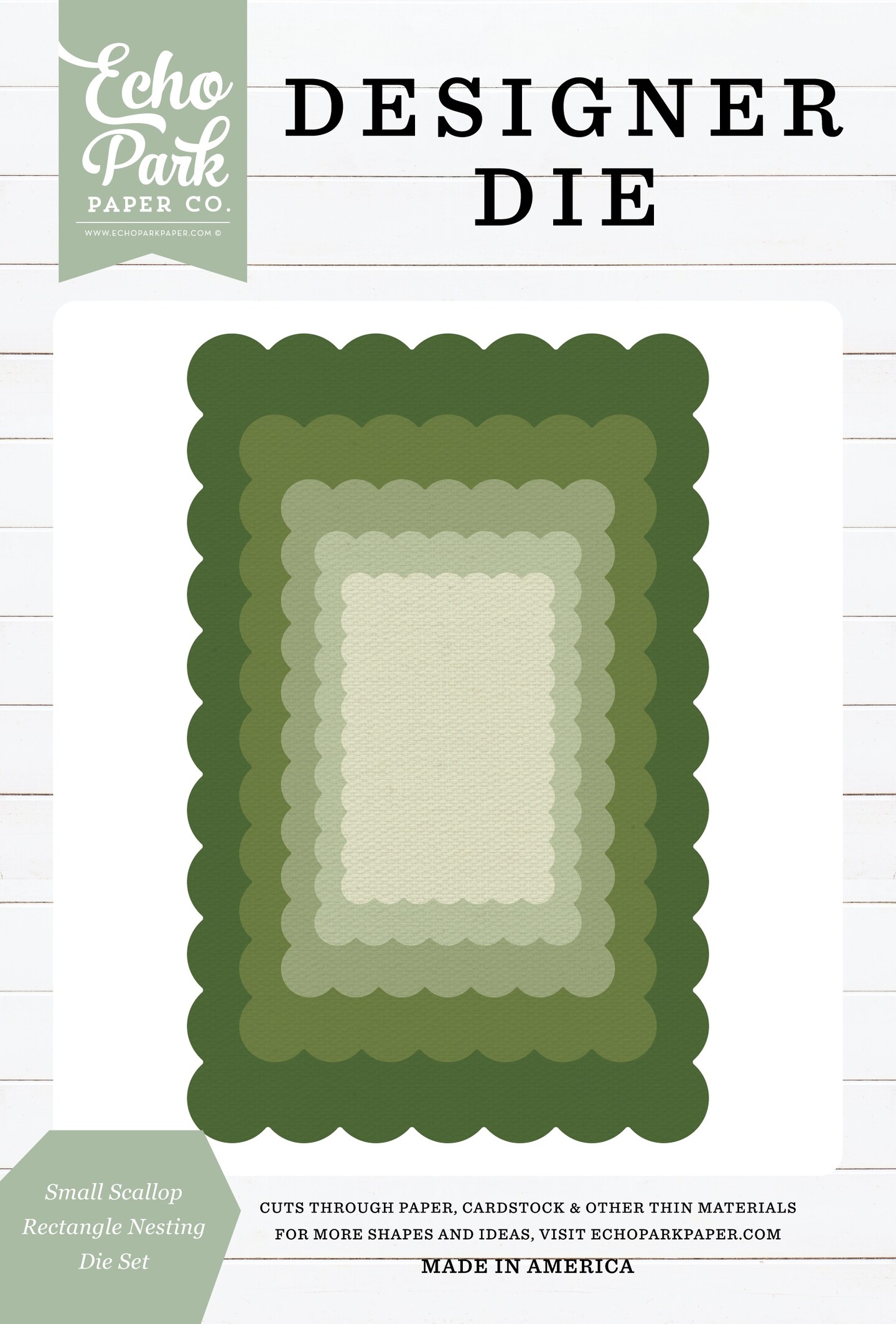 Echo Park Large Die Set-Small Scallop Rectangle Nesting | Michaels