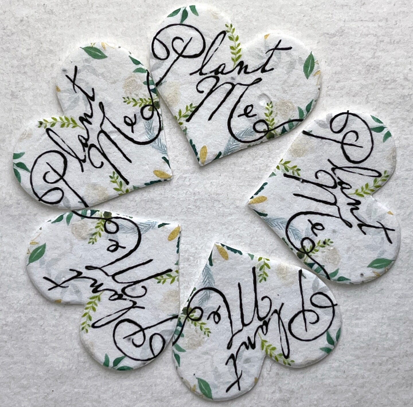 Wildflower Seed Paper Small Hearts - Garden Print Varieties - 1.5" x 1. ...