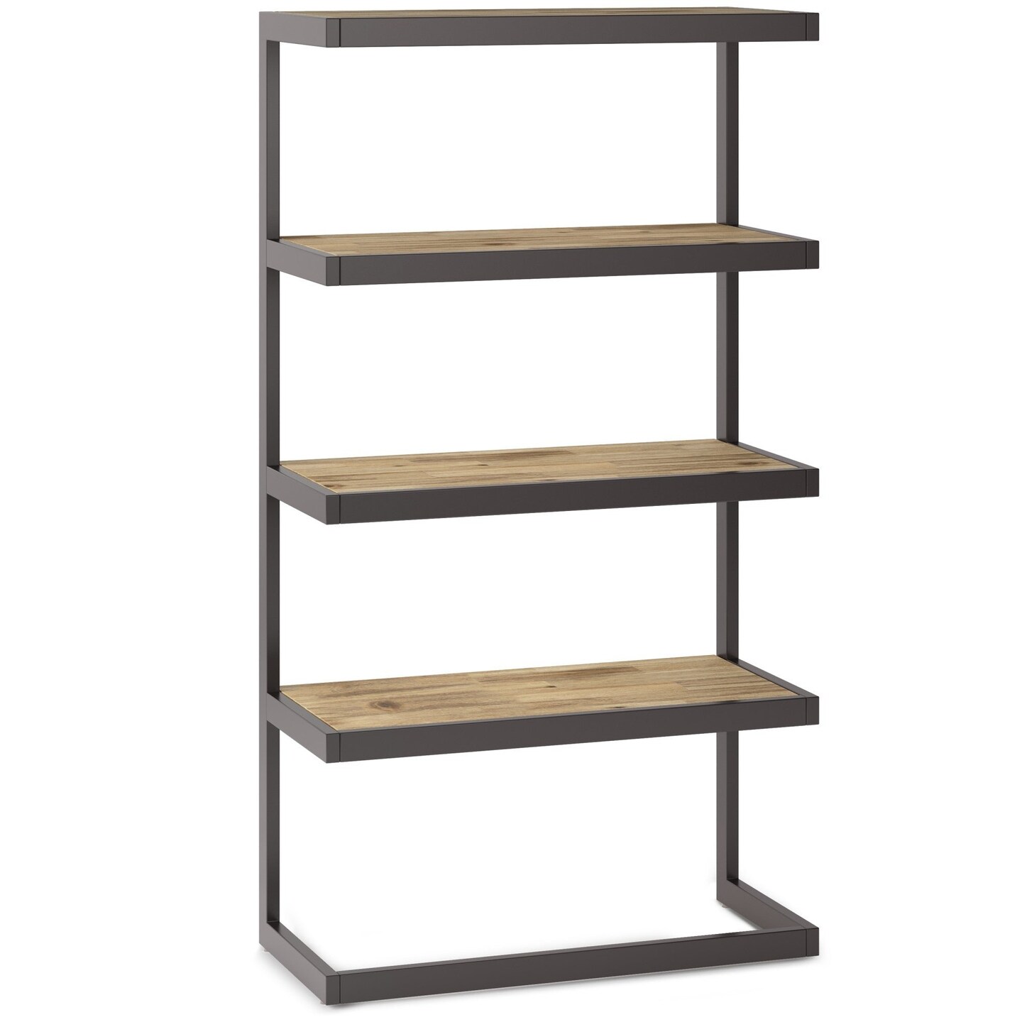 Simpli Home Erina Solid Acacia Wood And Metal 36" Rectangle Industrial ...