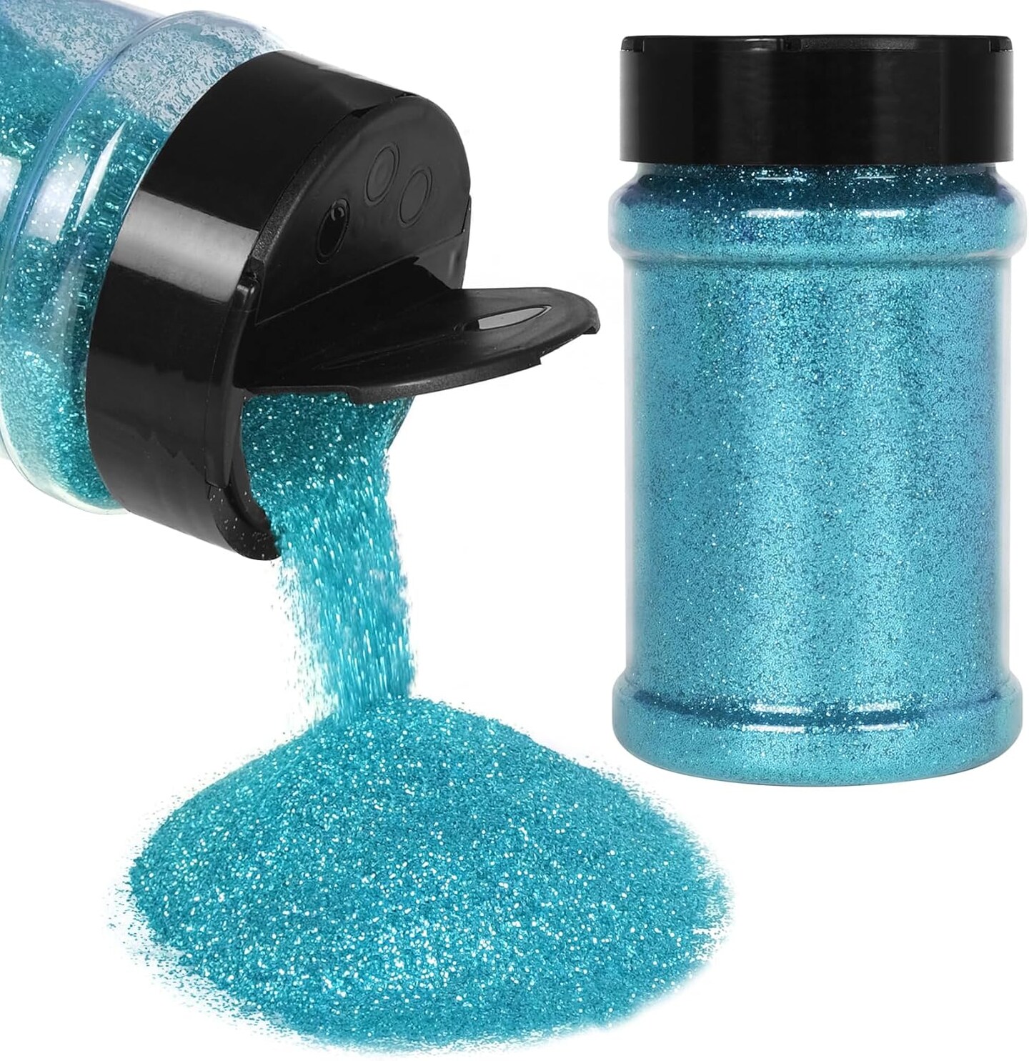 Extra Fine Teal Blue Glitter, 1/96" Craft Resin Glitter Powder 5.29oz ...