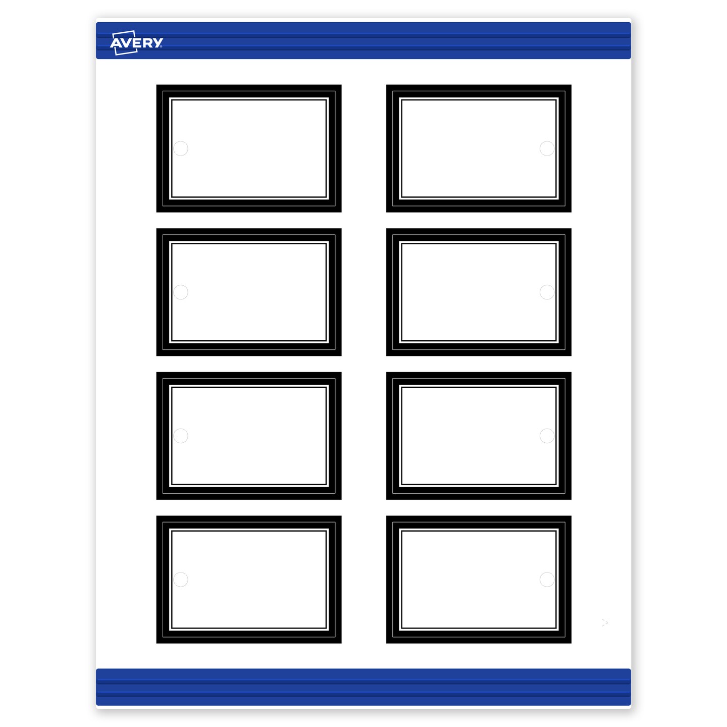 Avery Printable Rectangle Tags, Double Black Border, 2" x 3", Matte ...