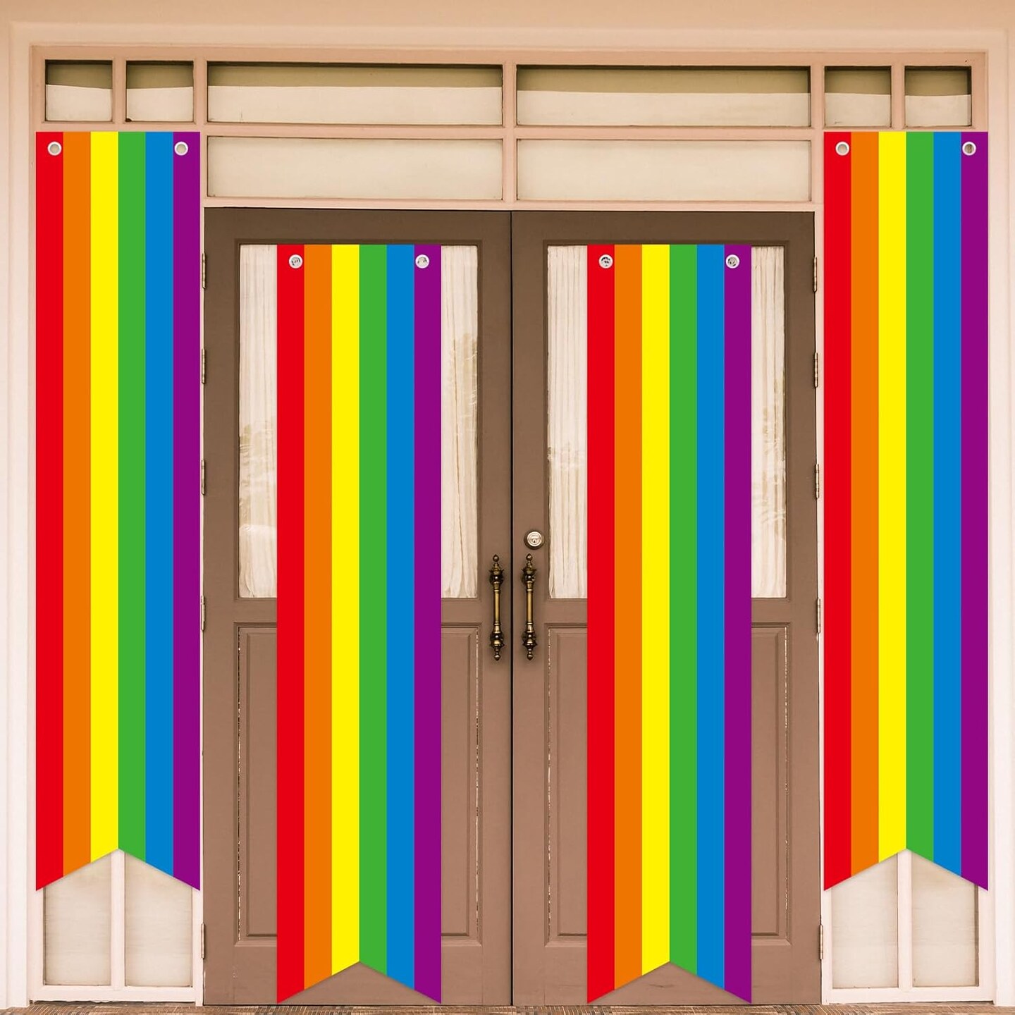 Rainbow Cloud Door Banner Foil Fringe Curtains Rainbow Party ...