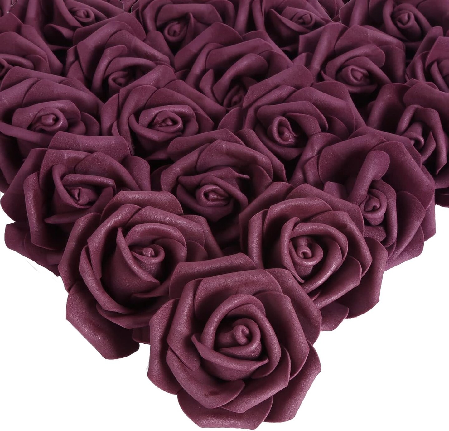 100Pcs Stemless Plum Foam Fake Roses Heads Bouquets | Michaels