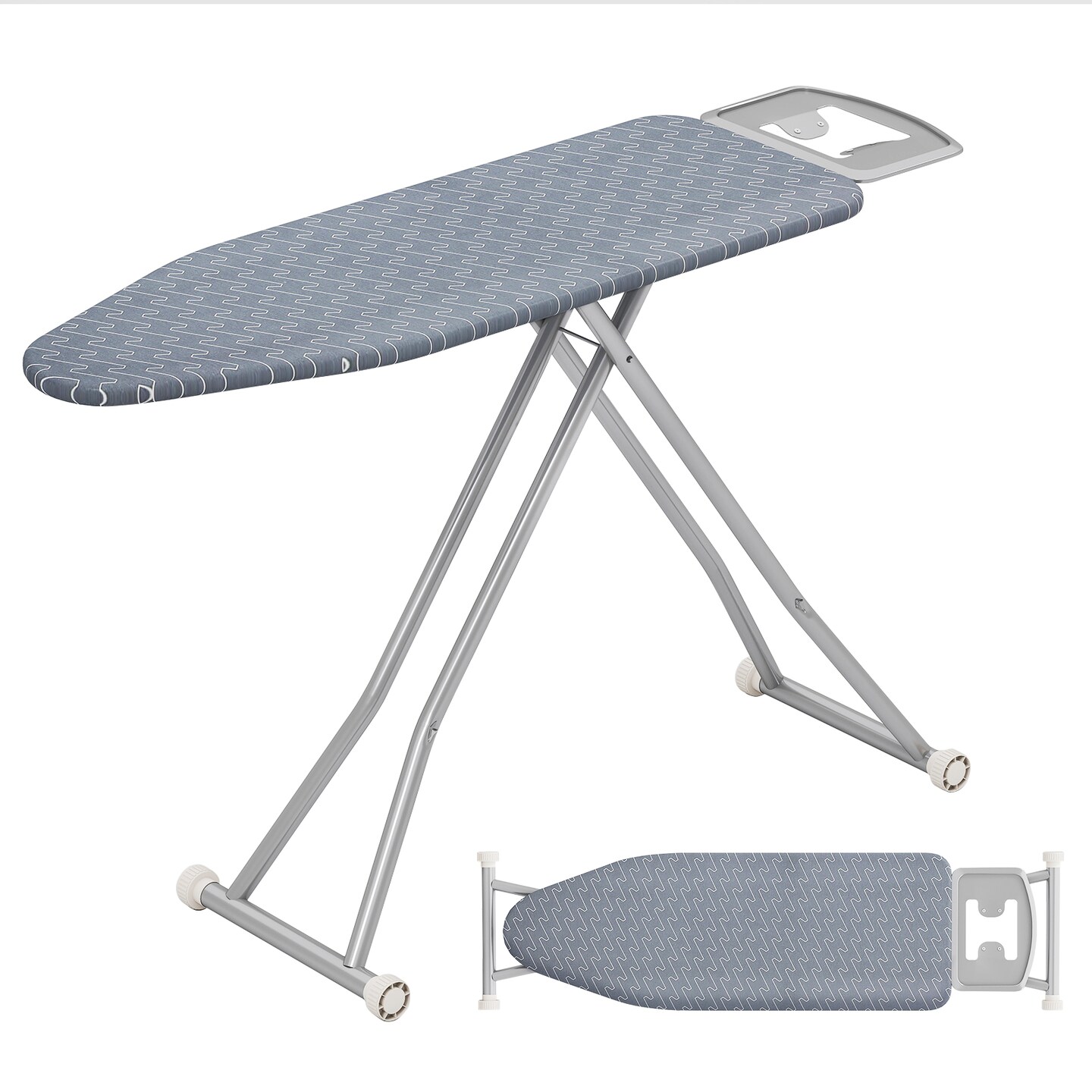 Foldable Ironing Board with 7 Height Levels Foam Padding and Steel ...