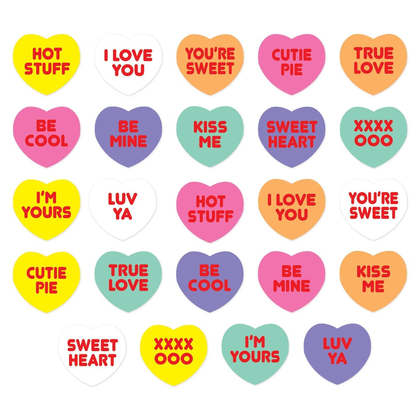 12 Packs Bulk Valentine's Day Candy Heart Stickers 4/Pack | Michaels