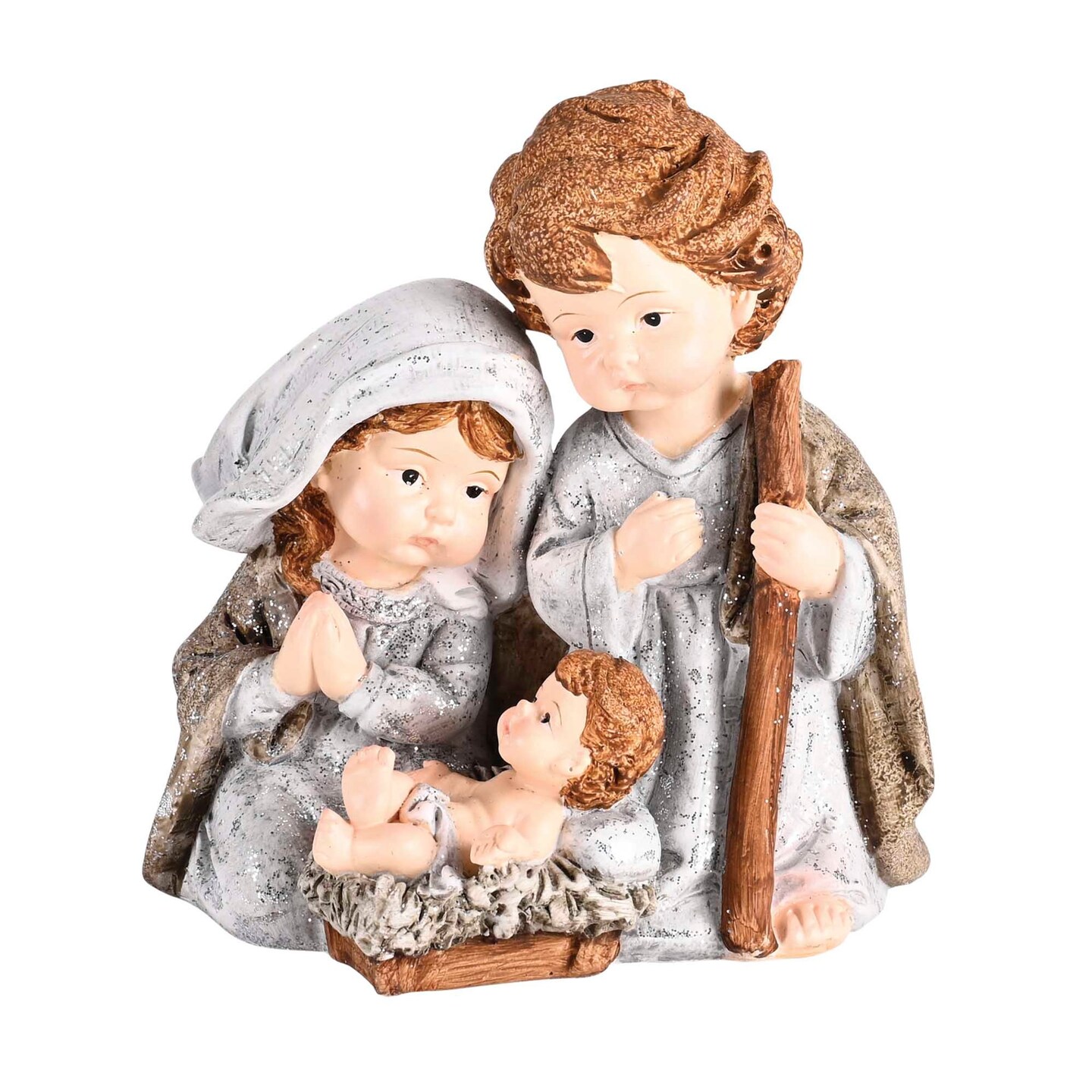 Edge Collection - 4.25" - Brown - Distressed Nativity Holy Family ...