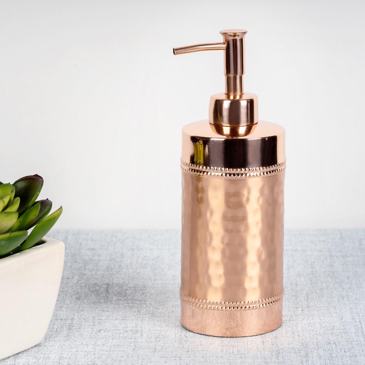 Refillable Copper Soap & Lotion Dispenser for Bathroom Counter ...