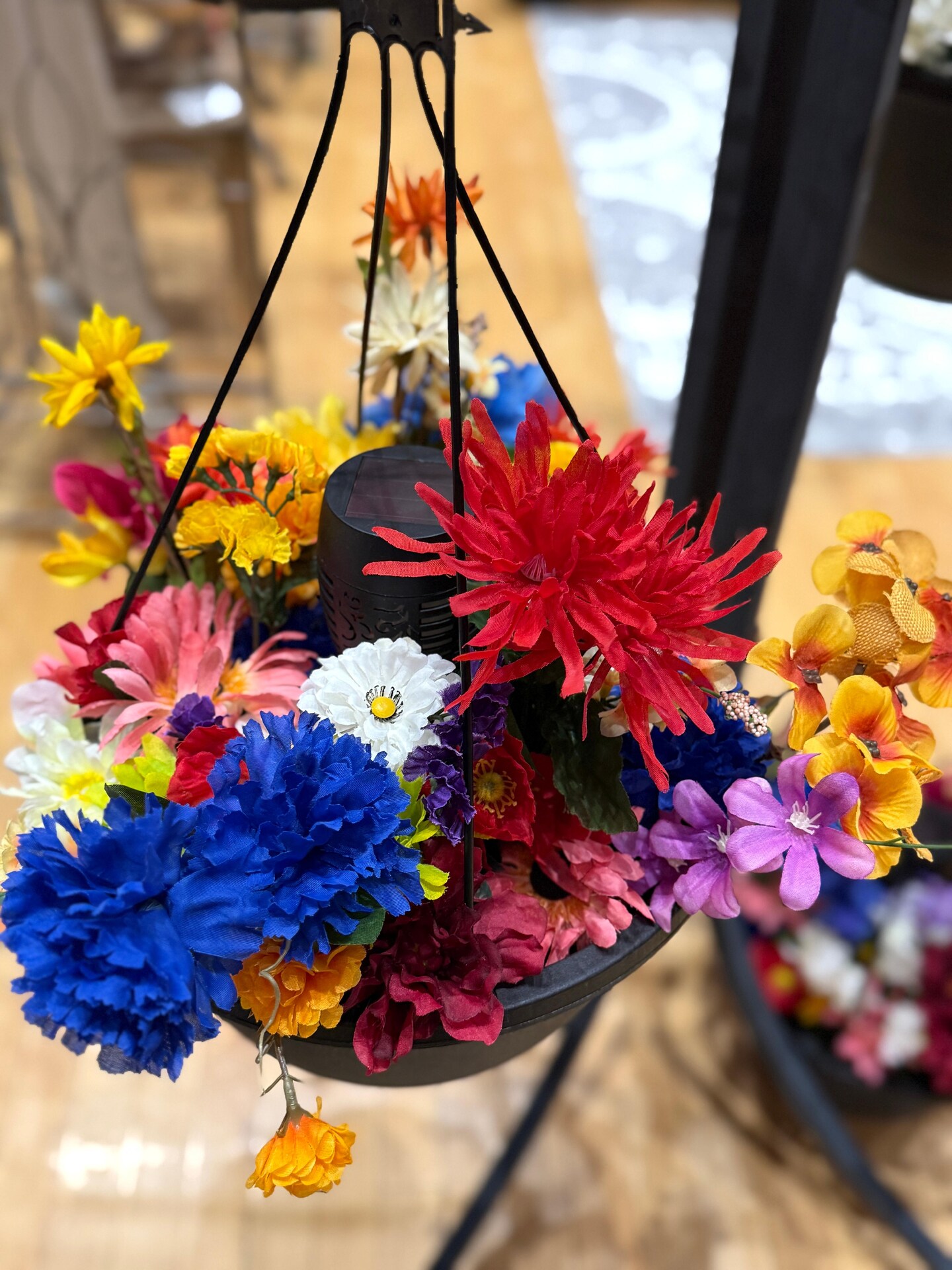 UV Treated Hanging Flower Baskets with Solar Light | MakerPlace by Michaels