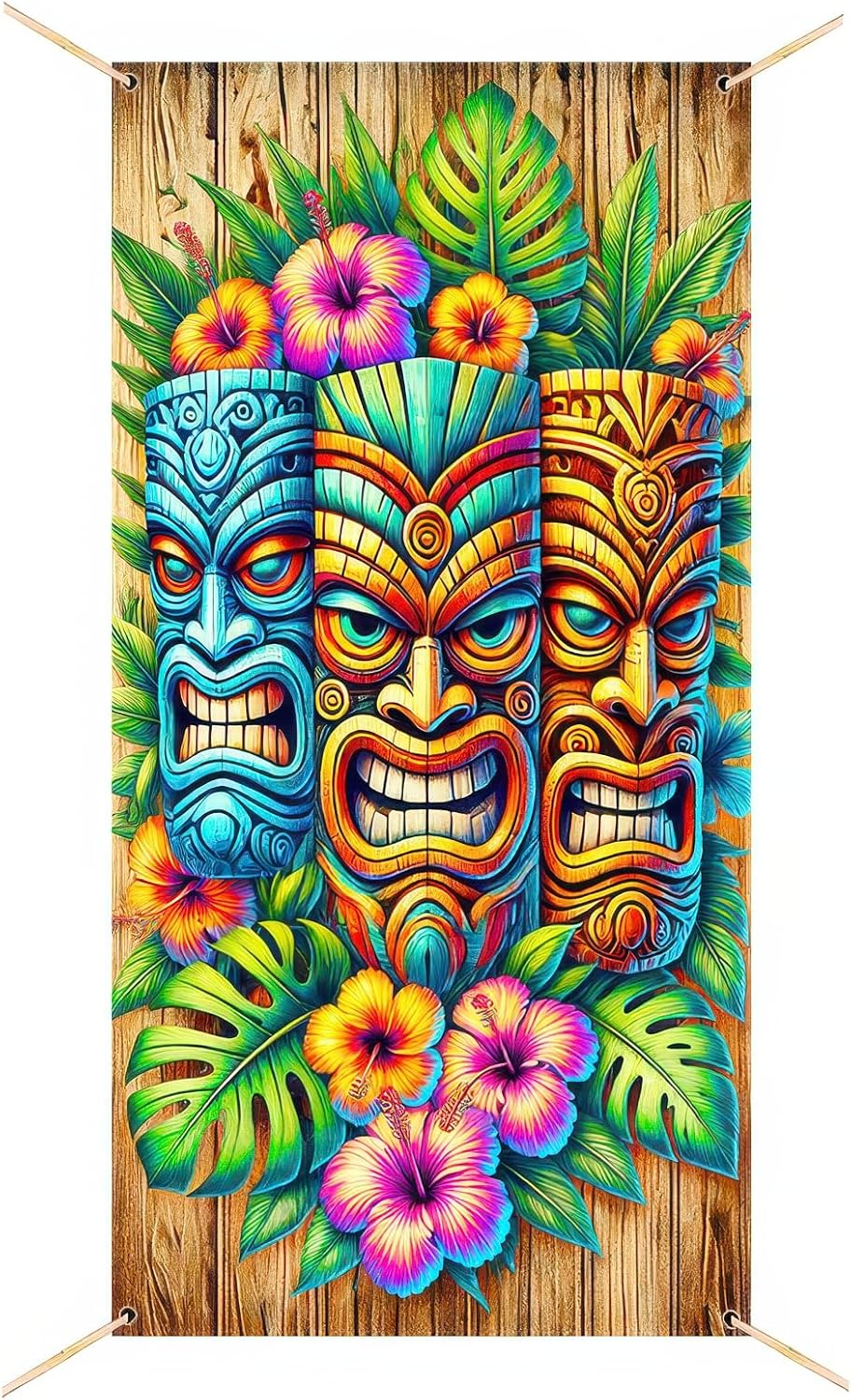 Summer Hawaiian Door Cover - Tiki Bar (73 x 35 Inch) | Michaels