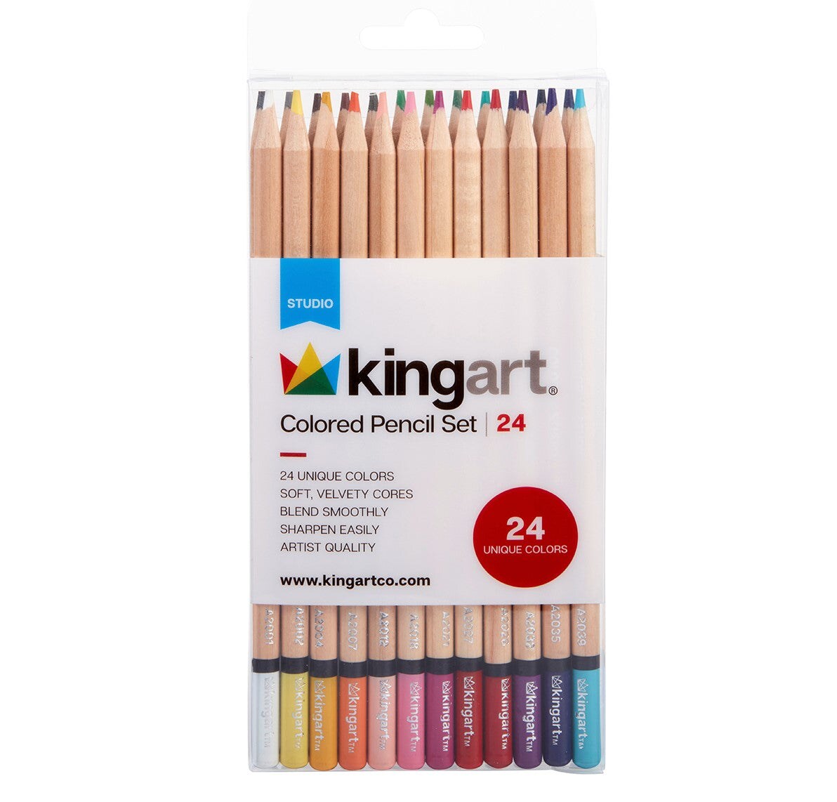 KINGART® Colored Pencil Set, 24 Colors | Michaels