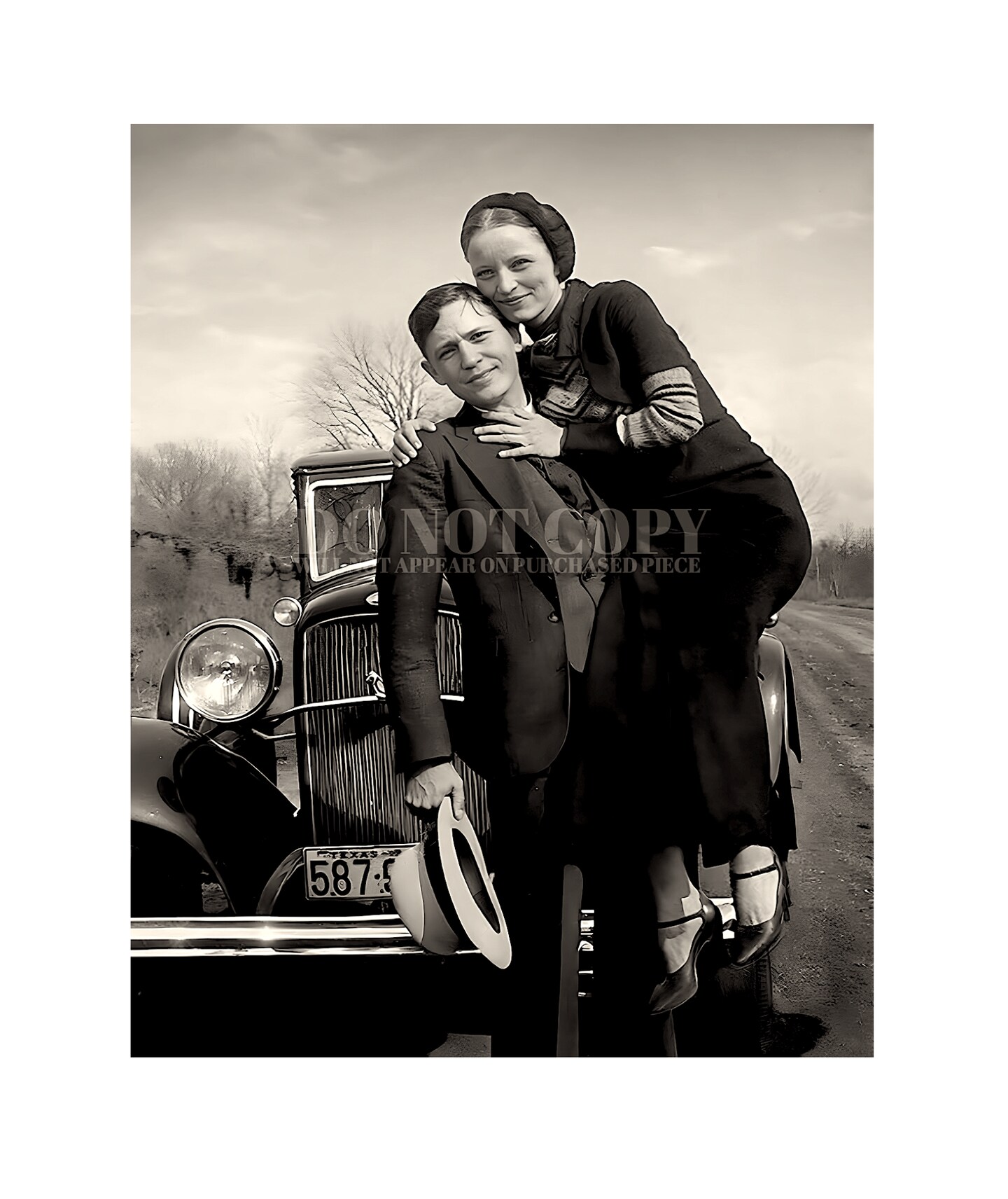 Bonnie and Clyde Photograph 8 X 10 | Legendary 1934 Portrait | Barrow ...