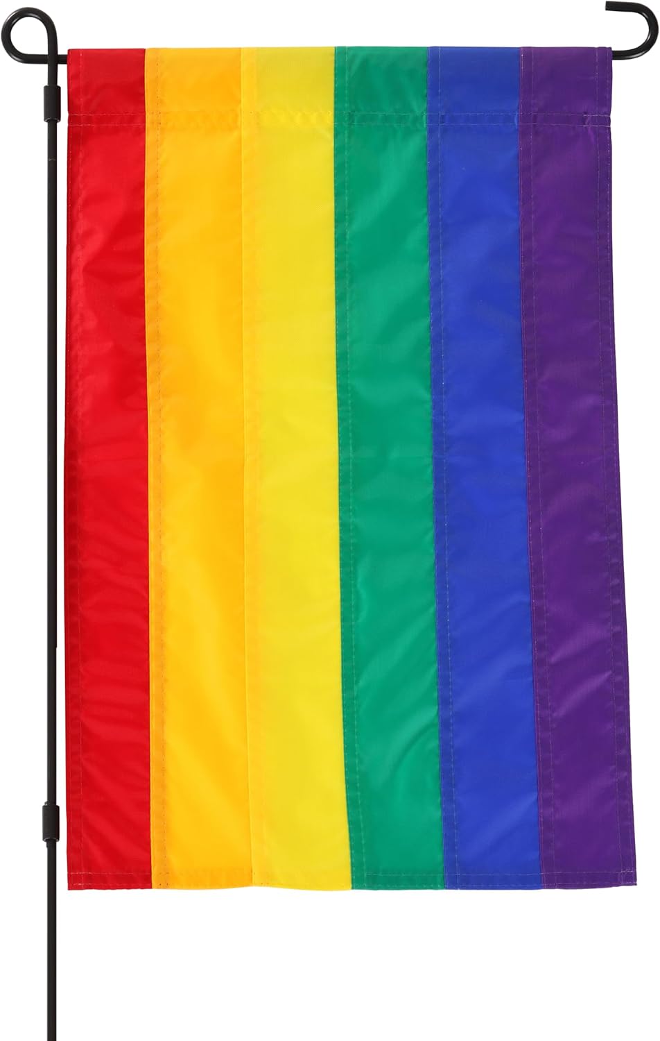 LGBTQ Rainbow Pride Garden Flag 12 x 18 Inch Outdoor, 6 Color Sewn ...