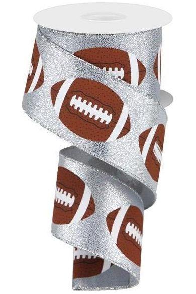 2.5" Football Ribbon: Metallic Silver (10 Yards) | Michaels