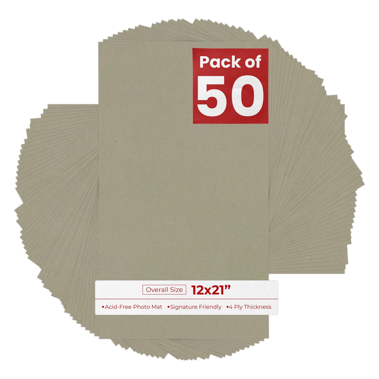 Umber Green 12x21 Uncut Mat Board - Blank Sheets, No Opening, Color ...