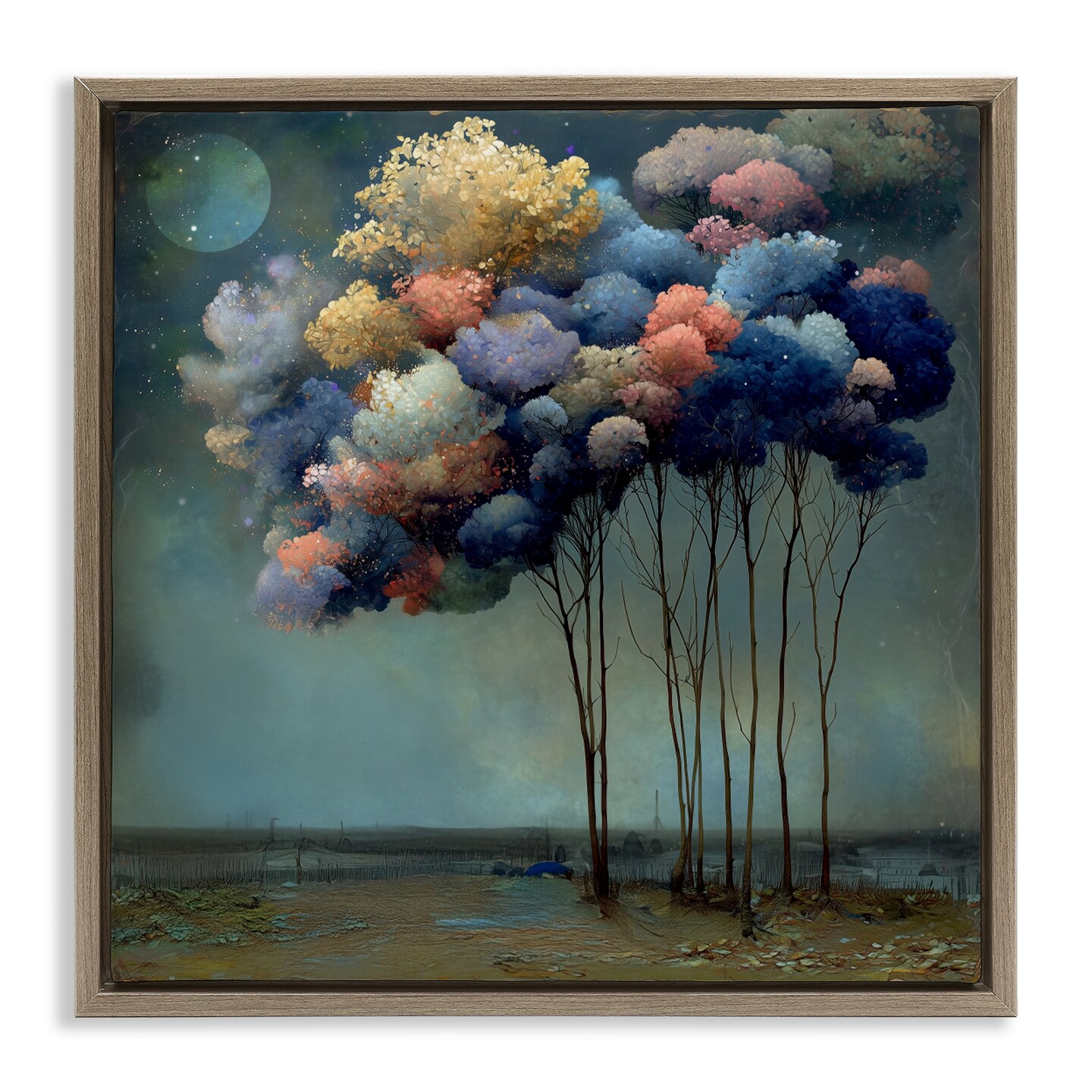 Stupell Industries Dreamy Sky Trees Surrealism Floating Frame, design ...