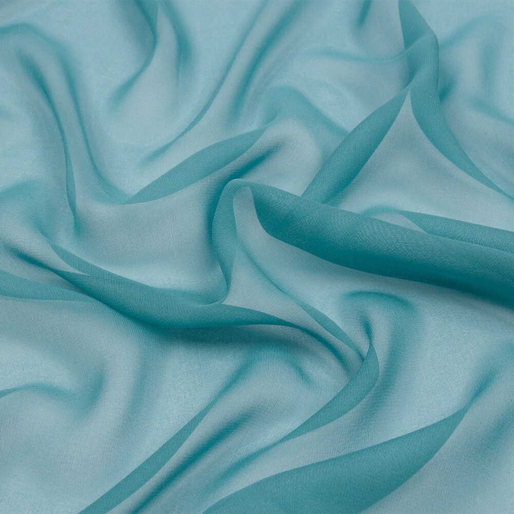 1 Yard Colonial Blue Premium Silk Chiffon Fabric Lightweight for ...