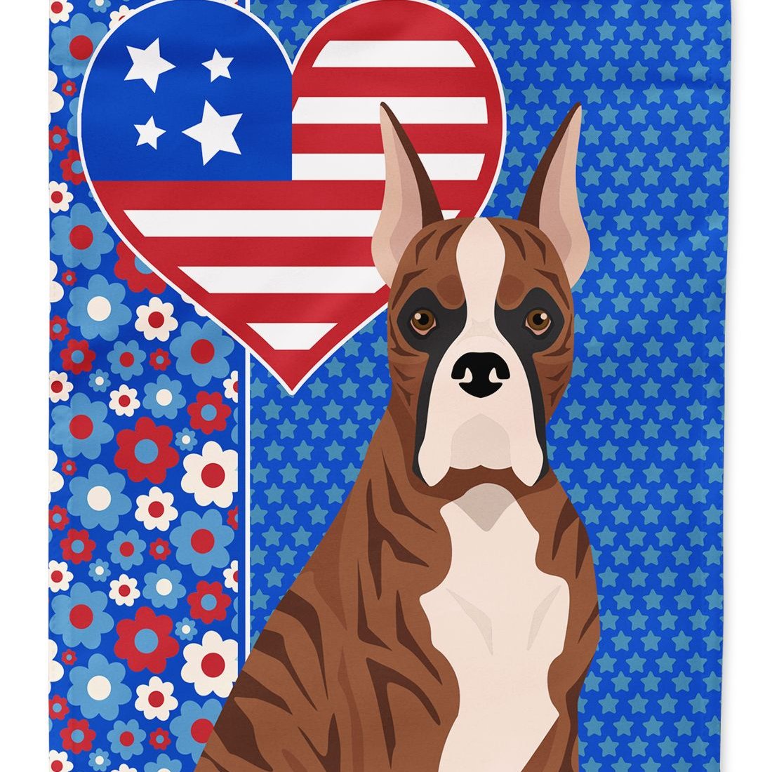 Edge Collections - 28" X 40" - Red - Brindle Boxer USA American Large ...