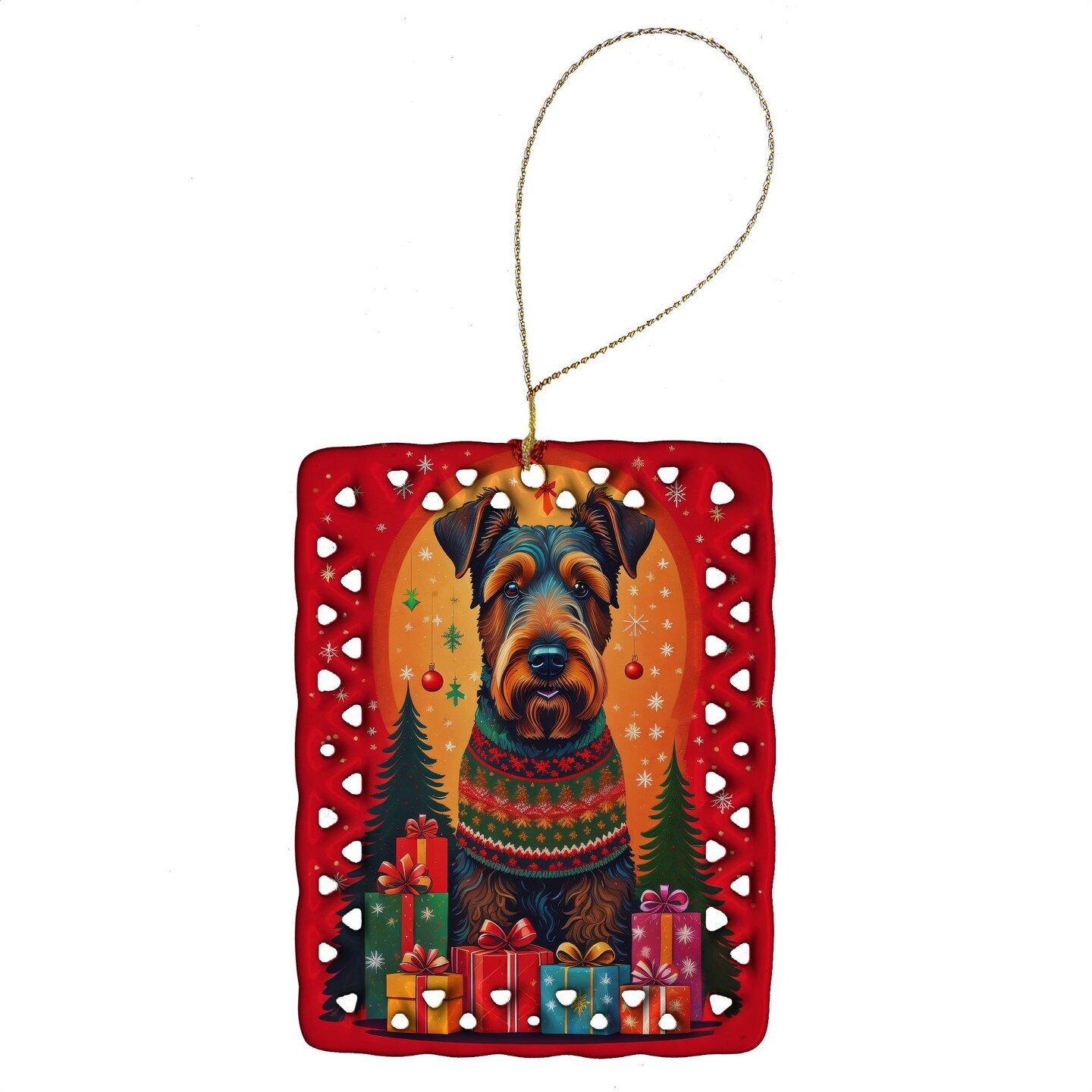 Edge Collections - 2.80" X 0.15" - Multicolor - Airedale Terrier ...
