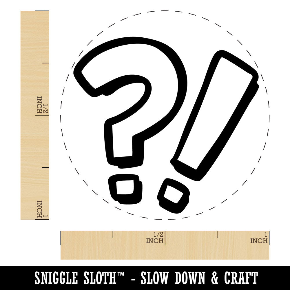 Shocked Confused Surprised Question Exclamation Marks Self-Inking ...