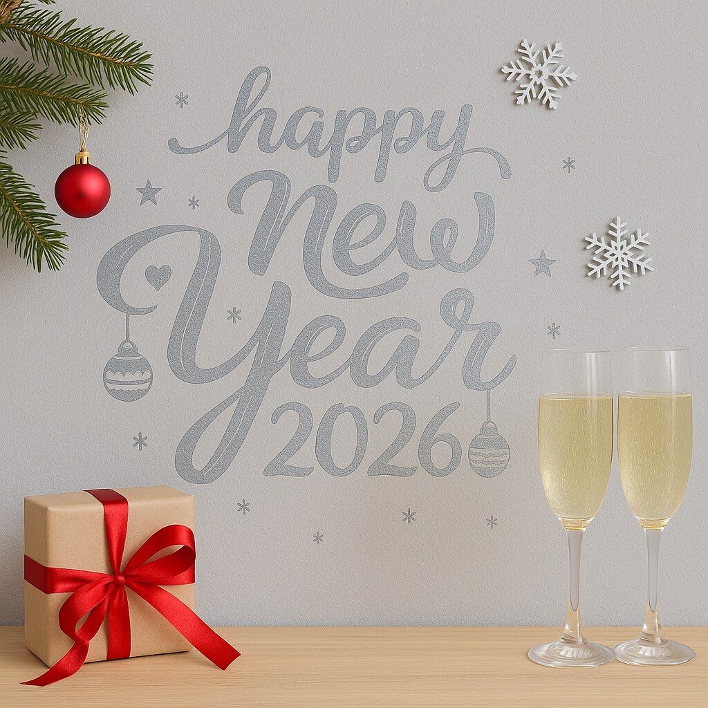 Happy New Year 2026 Vinyl Decal - New Year Eve decor, Perfect for ...