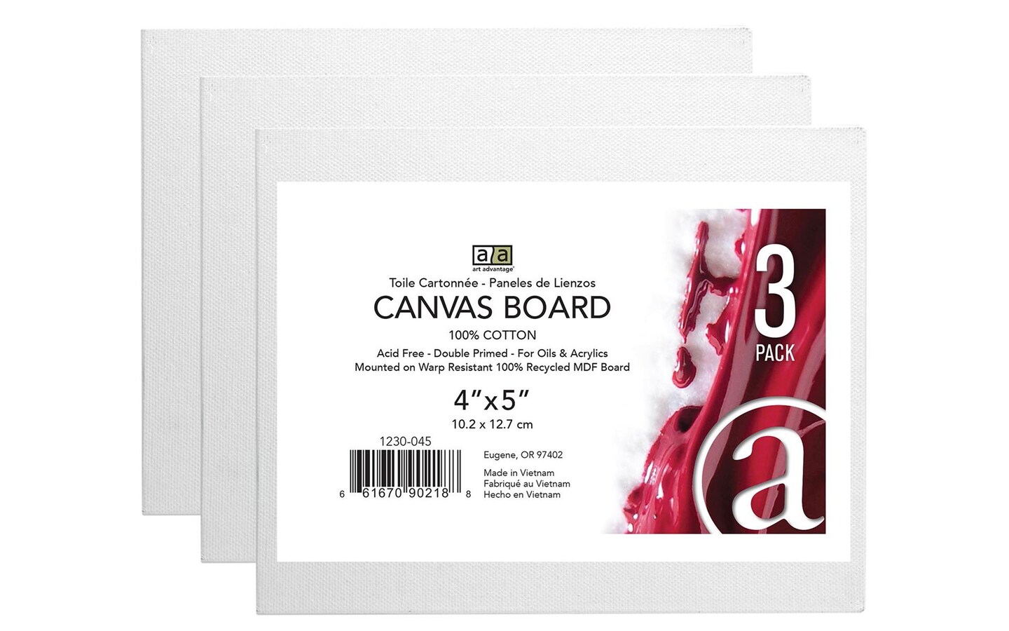 Art Advantage Canvas Board Recycled MDF 4x5 3pc | Michaels