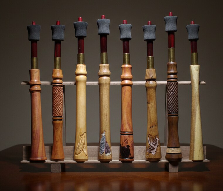 Turkey Trumpet Yelper Game Call Wood with Red Buffalo Bone Mouth Piece ...