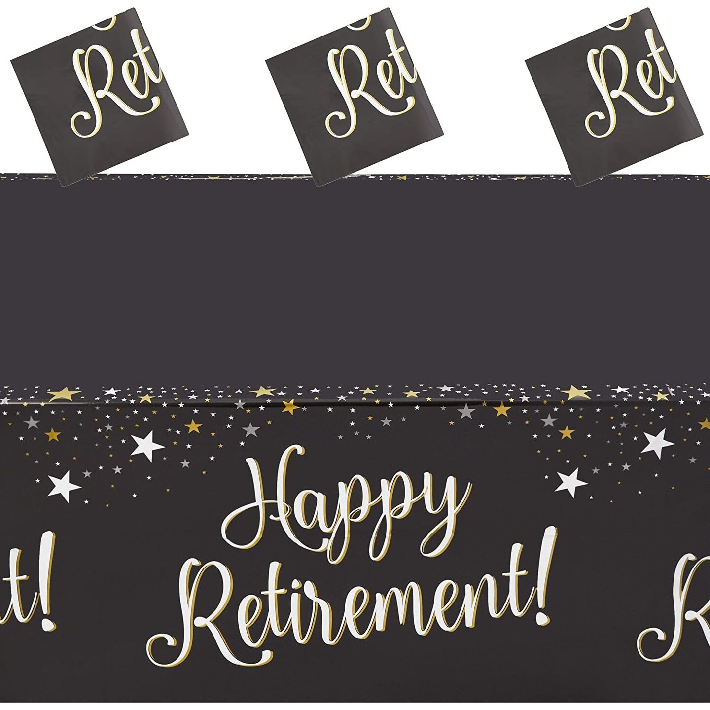 Happy Retirement Party Table Covers (54 x 108 in, 3 Pack) | Michaels