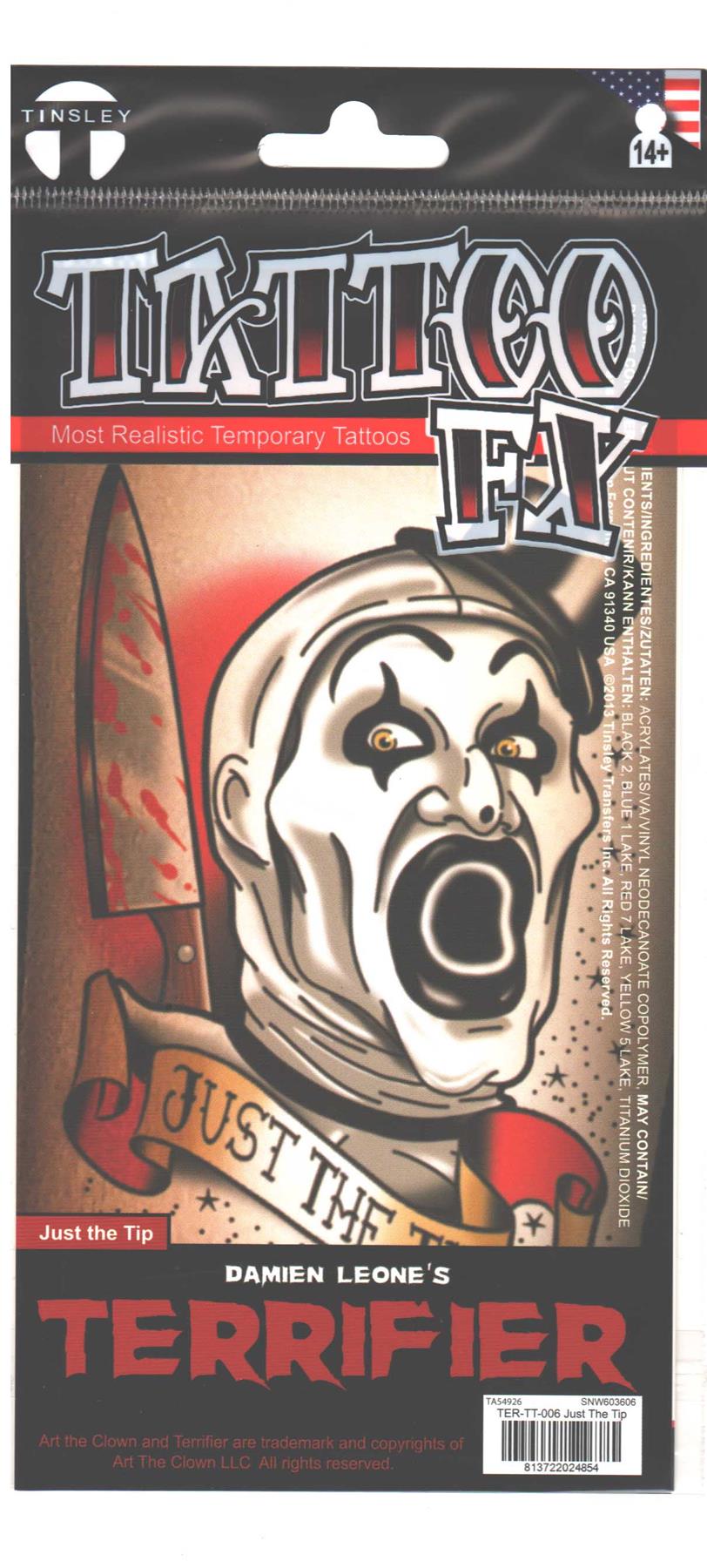 NEW: Terrifier 3 - Tattoo - Just the Tip | Michaels