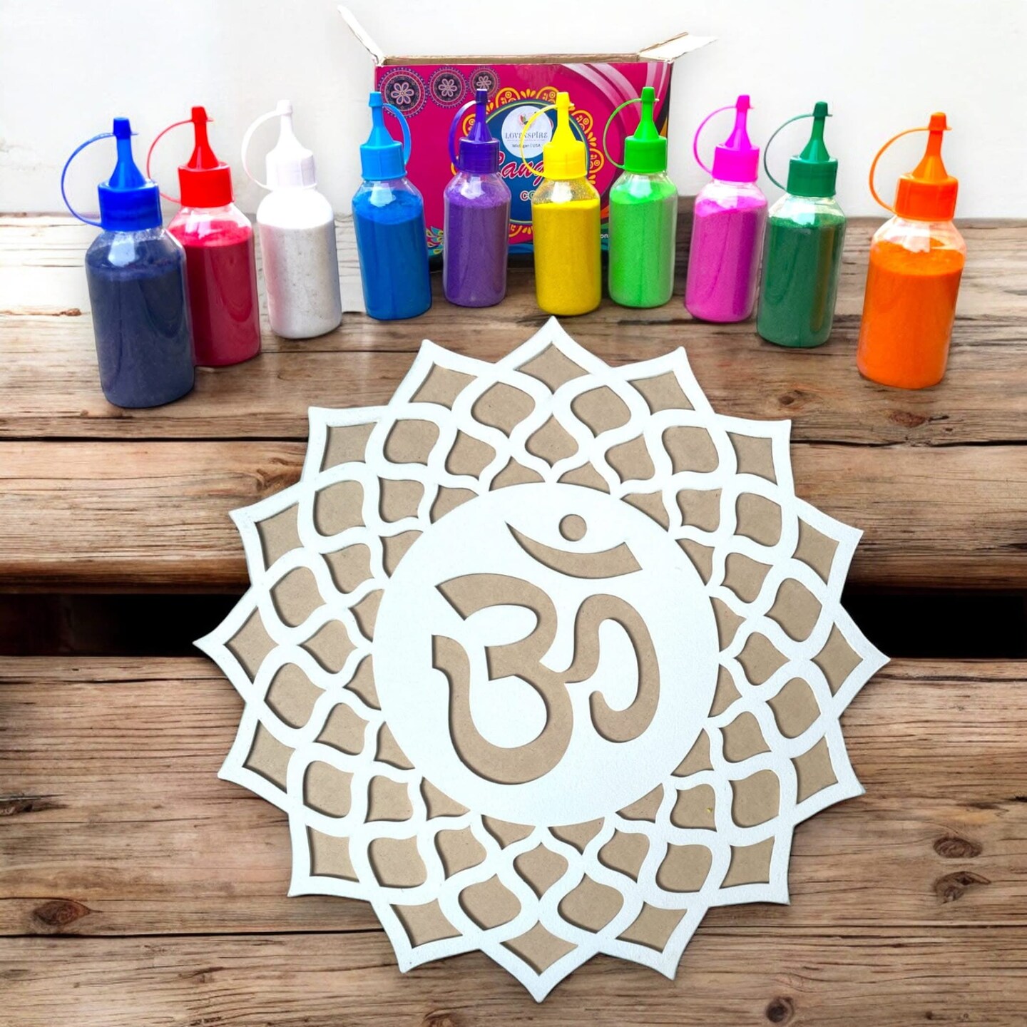 Rangoli Mat Reusable Portable Mdf Rangoli Template 12 Inch Rangoli ...