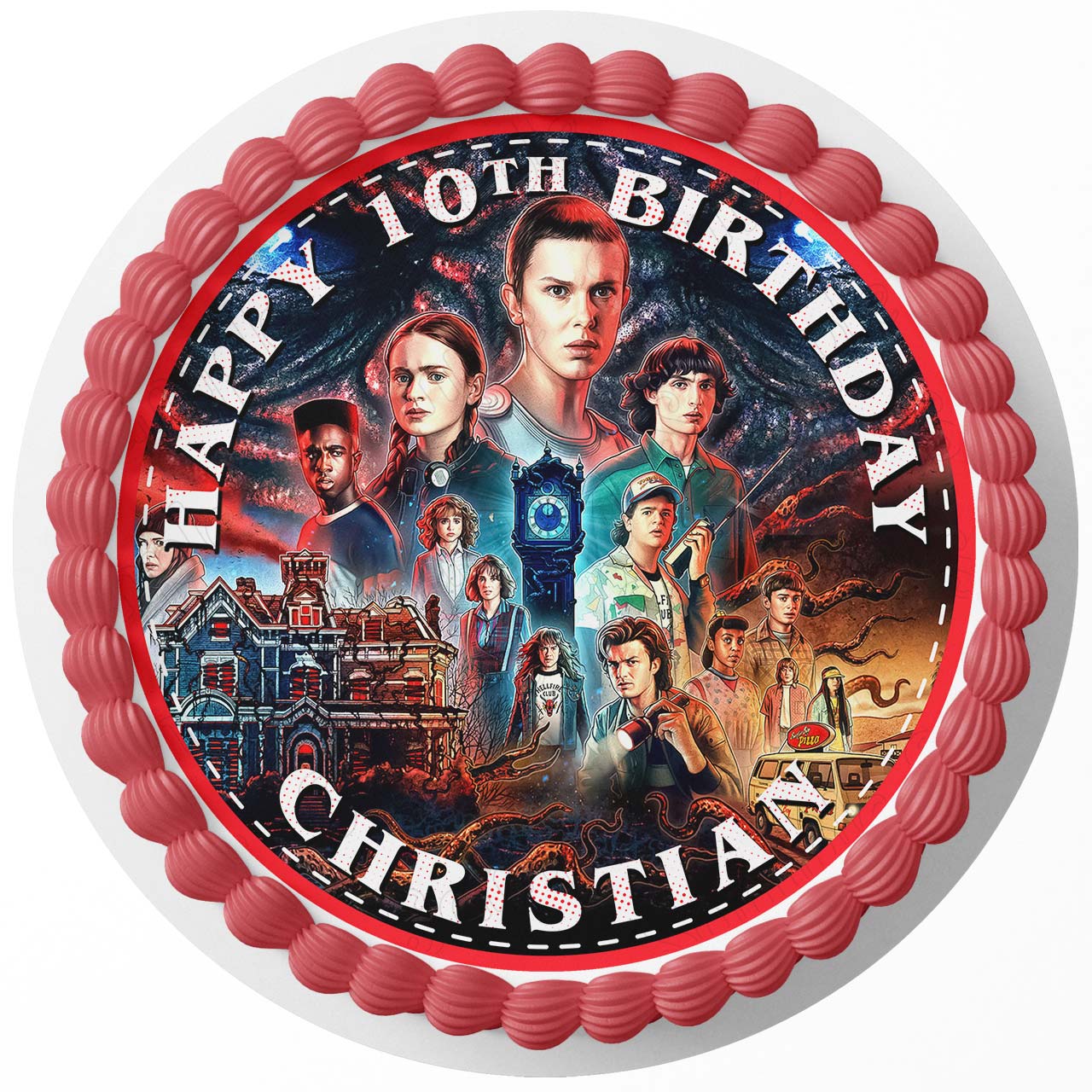 Stranger Thing Edible Cake Image Topper Birthday Cake Sheet Round ...