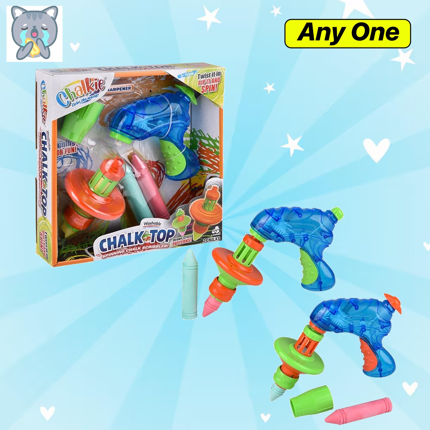 Lanard Chalkie Chalk Spinner Toy Draws Crazy Patterns With Built In ...
