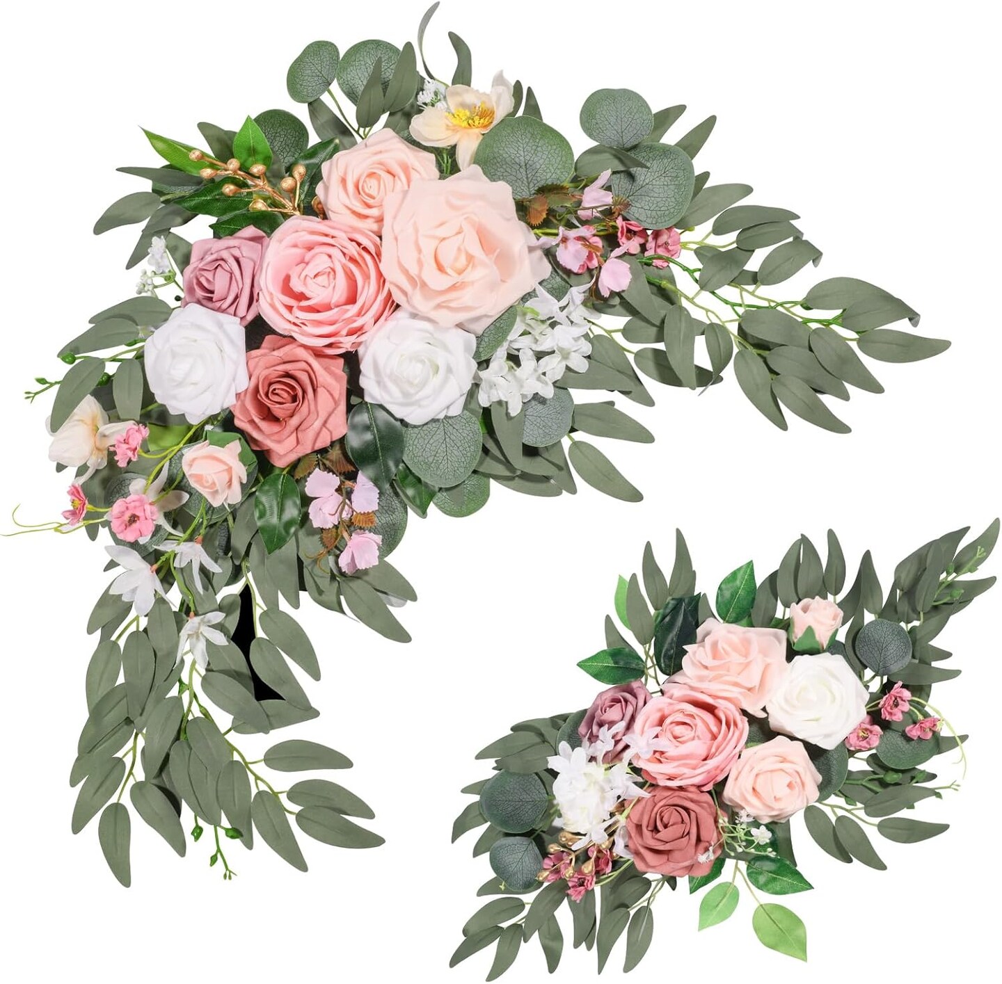 Artificial Flower Swag Set of 2 for Wedding Welcome Signs Wedding Arch ...