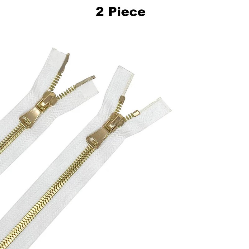 Metal 5MM Two Way Separating Zipper White Brass | Michaels