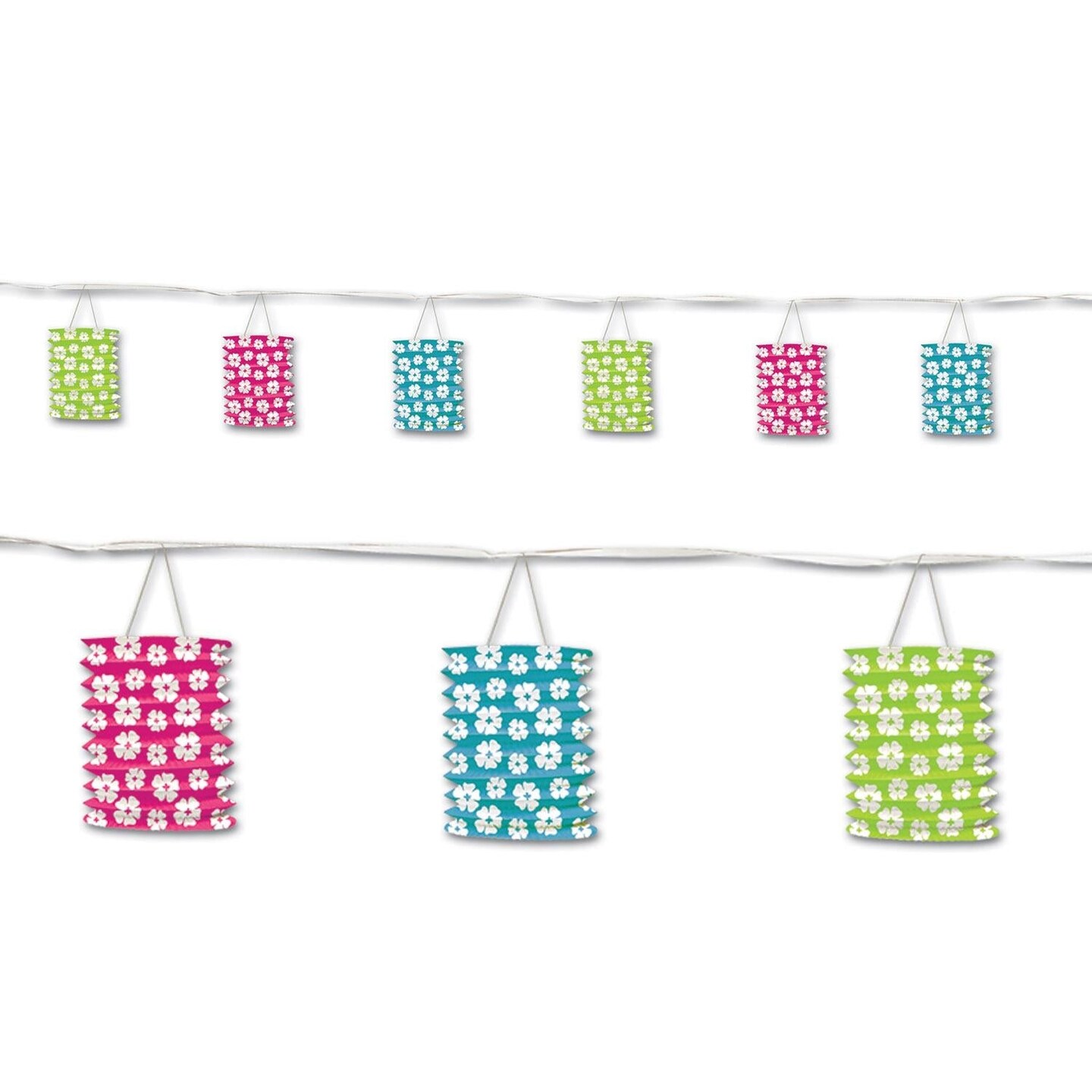 6 Pack Beistle Luau Party Hibiscus Lantern Garland | Michaels
