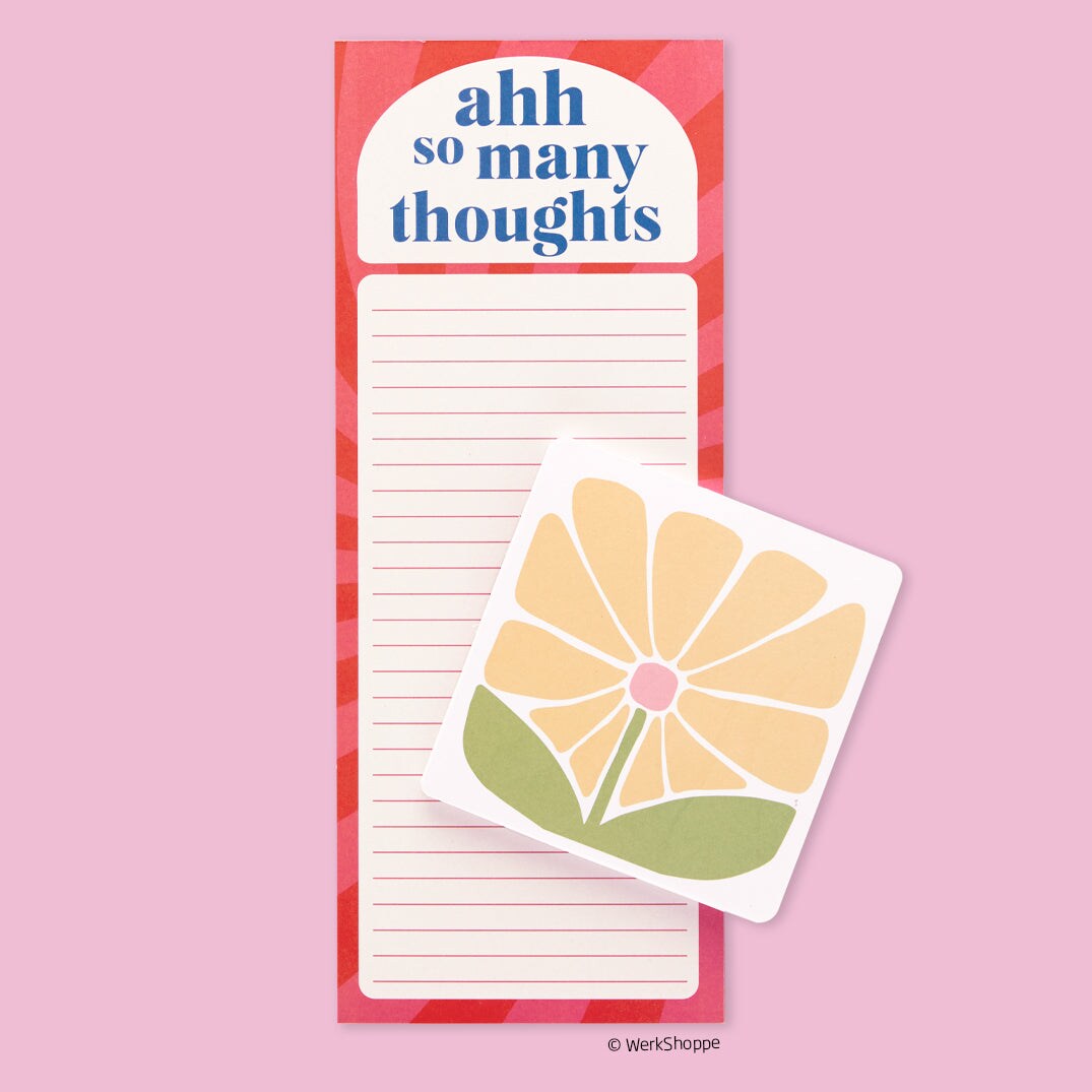 Too Many Thoughts Magnetic Pad Set, To Do List and Grocery List Notepad ...