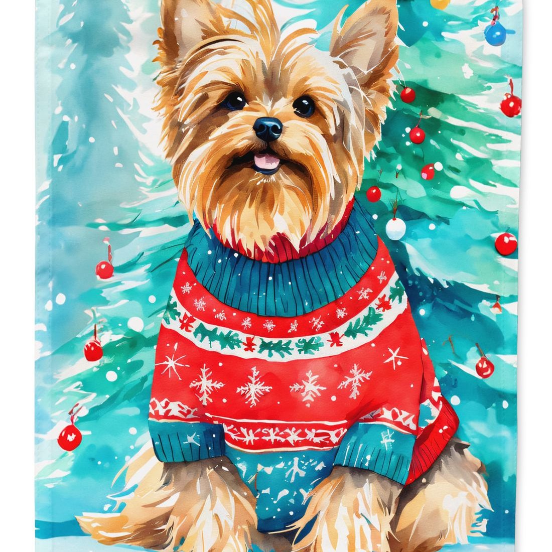 Edge Collections - 28" X 40" - Multicolor - Yorkshire Terrier Yorkie ...
